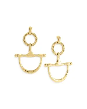 ANABEL ARAM Cheval Bit Drop Earrings - Gold