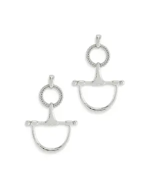ANABEL ARAM Cheval Bit Drop Earrings - Silver