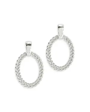 ANABEL ARAM Cheval Ring Drop Earrings Silver