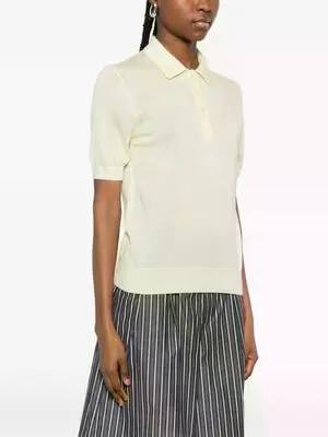 Eric Bompard Buttoned Short-sleeve Polo Shirt - Yellow