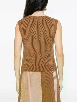 Eric Bompard Ribbed Sleeveless Vest