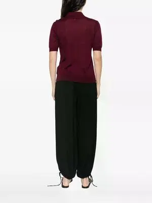 Eric Bompard Buttoned Short-sleeve Polo - Red