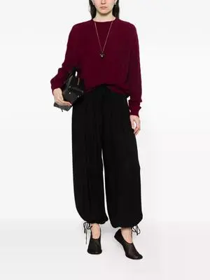 Eric Bompard Cable-knit Round-neck Sweater - Red