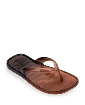 Melissa Beachwear Flip Flops - Brown/black