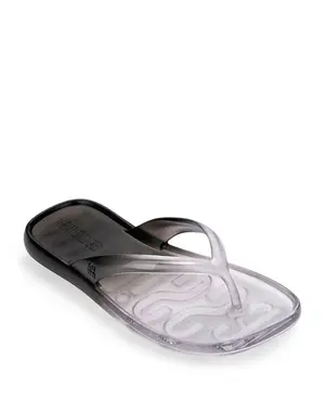 Melissa Beachwear Flip Flops - Clear/black