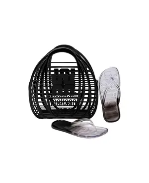 Melissa Beachwear Flip Flops - Clear/black