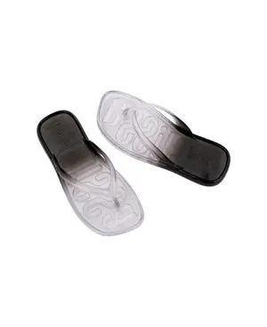 Melissa Beachwear Flip Flops - Clear/black
