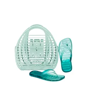 Melissa Beachwear Flip Flops - Green/blue