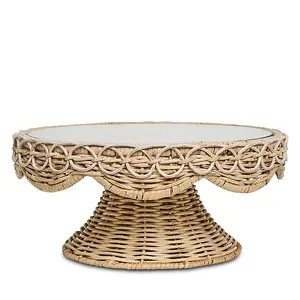JULISKA Provence Rattan Cake Stand - White