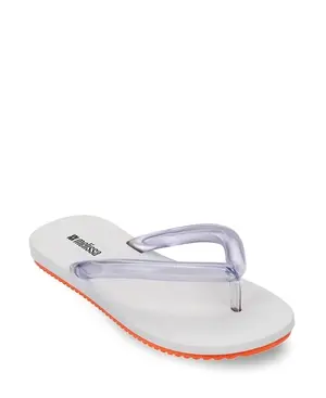Melissa Air Flow Flip Flop Sandals White/orange