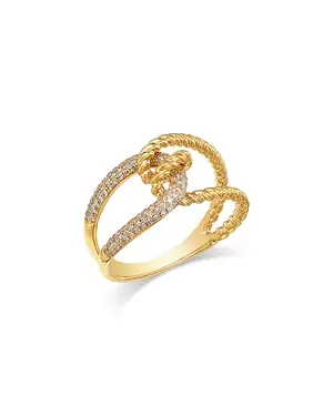 Bloomingdale'S Diamond Open Twist Ring - Gold
