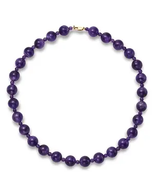 Bloomingdale'S Amethyst Beaded Collar Necklace - Blue