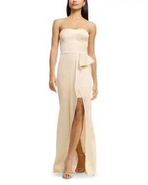 Dress The Population Kai Strapless Gown - Champagne