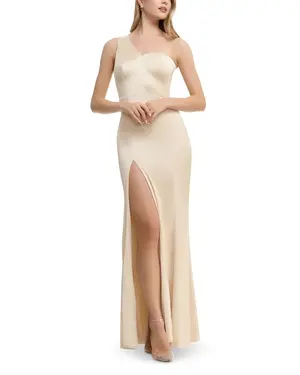 Dress The Population Magdalynn Asymmetrical Gown