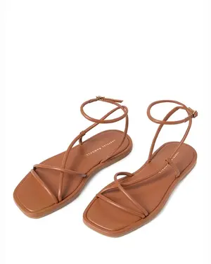 LOEFFLER RANDALL Noor Strappy Leather Sandals - Timber