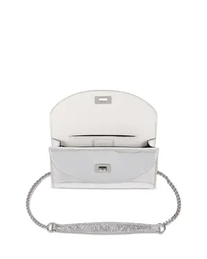 Sandro Mambo Metallic Leather Clutch