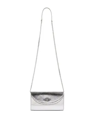 Sandro Mambo Metallic Leather Clutch