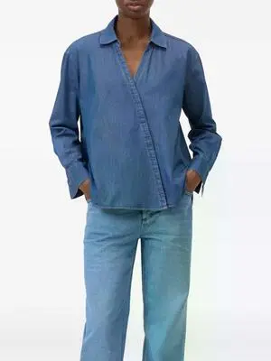 Closed Asymmetric Collared Shirt
