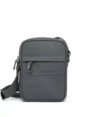 Karl Lagerfeld Logo-embossed Zip-fastening Messenger Bag - Grey