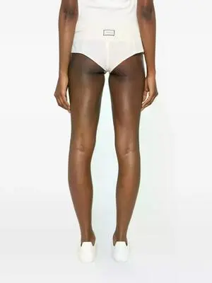 ENTIRE STUDIOS Pixie Buttoned Mini Shorts - Neutrals