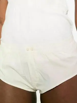 ENTIRE STUDIOS Pixie Buttoned Mini Shorts - Neutrals