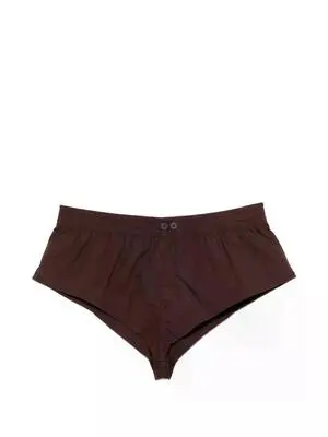 ENTIRE STUDIOS Pixie Buttoned Mini Shorts Brown