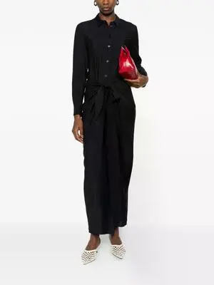 Emporio Armani Long-sleeve Buttoned Midi Dress
