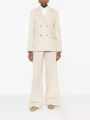 Max Mara Double-breasted Jacket With Flap Pockets - Neutrals