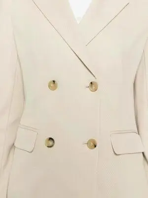 Max Mara Double-breasted Jacket With Flap Pockets - Neutrals