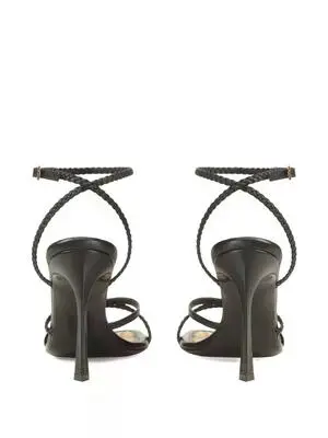 SERGIO ROSSI Braid Sandals - Black