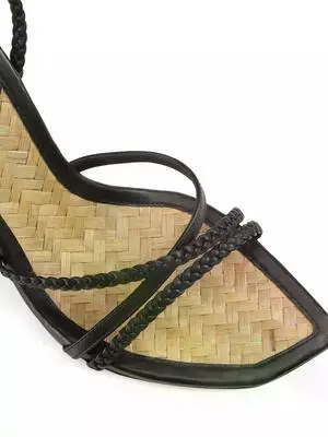 SERGIO ROSSI Braid Sandals - Black