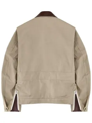 Sacai Jacket With Leather Collar