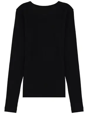 GANNI Long Sleeve Top With Logo