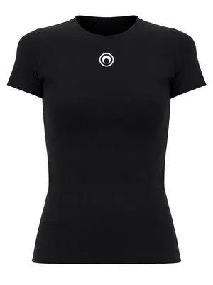 MARINE SERRE Printed T-shirt - Black