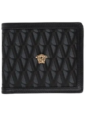 Versace Wallet With Logo - Black