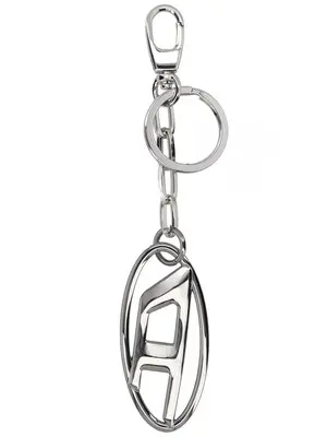 DIESEL® Holy-c" Keychain With Logo - Silver