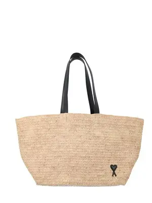 Ami Tote Bag With Logo - Powder