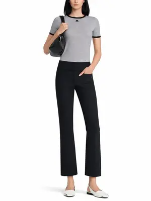 COURREGES Contrast T-shirt - Black