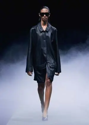 Khaite Harmon Coat In Washed Leather