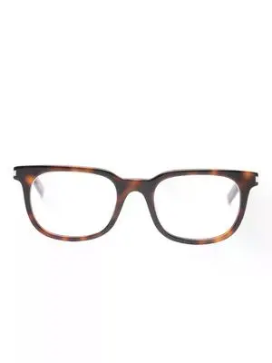 Saint Laurent Rectangle-frame Glasses - Brown