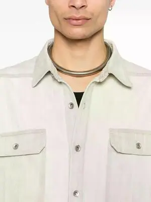 Rick Owens Frayed Pocket Sleeveless Shirt Jacket