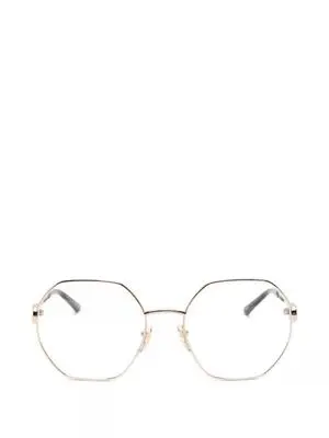 Gucci Geometric Frame Eyeglasses - Gold