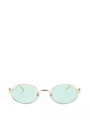 CARTIER Oval Embellished Sunglasses - Gold