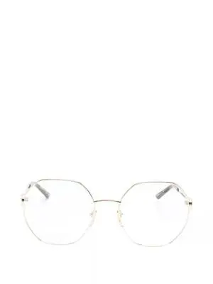 Gucci Geometric-frame Glasses - Gold