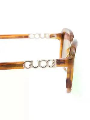 Gucci Logo-rectangular Sunglasses