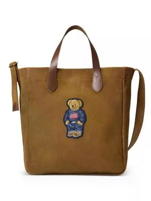 Polo Ralph Lauren Bear-embroidered Tote Bag - Brown