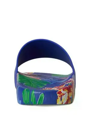Polo Ralph Lauren Floral-print Slides