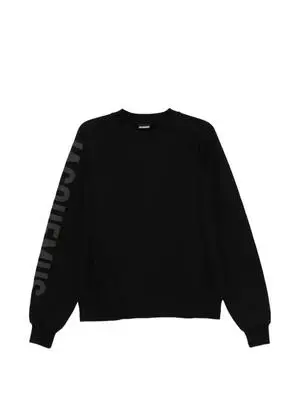Jacquemus Long-sleeve Crew-neck Cotton Sweater - Black