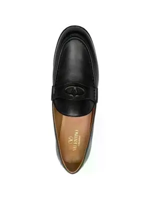 Valentino Garavani V-logo Leather Loafers