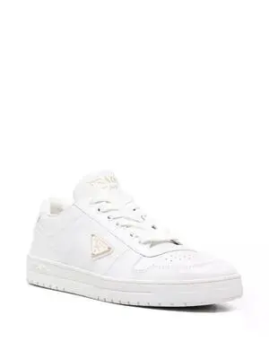 Prada Lace-up Leather Sneakers